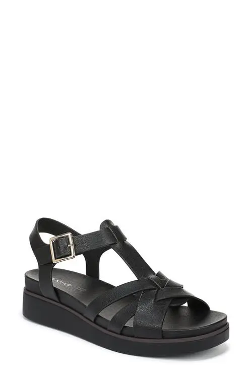 LIFESTRIDE Platform Wedge Sandals - Black
