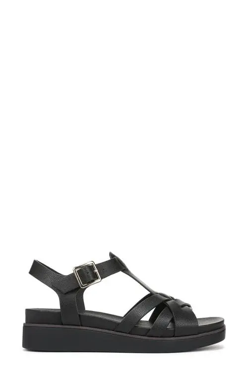 LIFESTRIDE Platform Wedge Sandals - Black