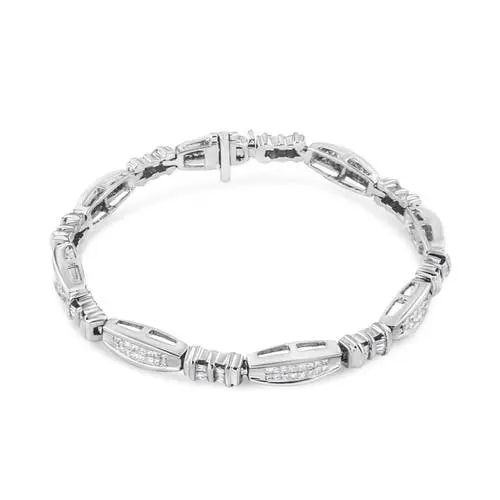 HAUS OF BRILLIANCE 14k Gold 2.0 Cttw Diamond Link Bracelet - White