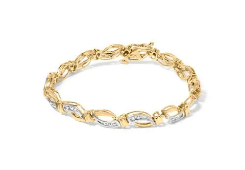 HAUS OF BRILLIANCE 10k Gold 0.50 Cttw Diamond Infinity Link Bracelet - Yellow