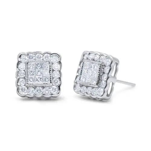 HAUS OF BRILLIANCE 14k Gold 1.0 Cttw Diamond Stud Earrings - White