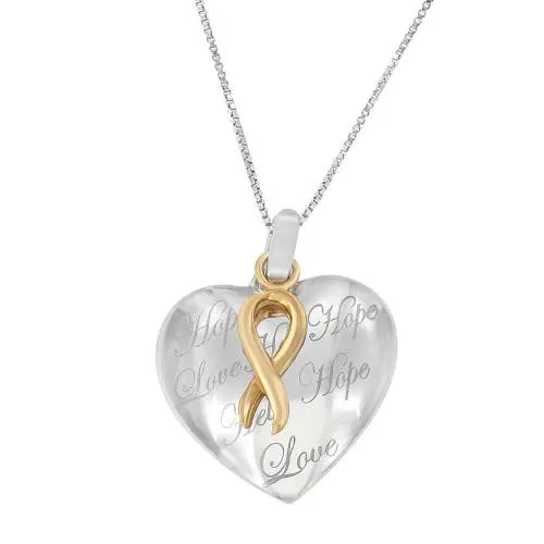 HAUS OF BRILLIANCE 10k Gold Over Silver Heart Pendant Necklace - Yellow