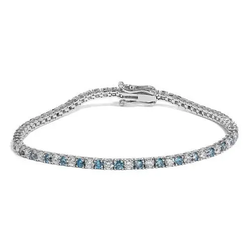HAUS OF BRILLIANCE 14k Gold 4.0 Cttw Lab Grown Diamond Tennis Bracelet - White