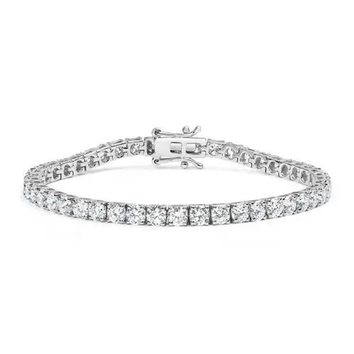 HAUS OF BRILLIANCE 14k Gold 5.00 Cttw Lab Grown Diamond Tennis Bracelet - White