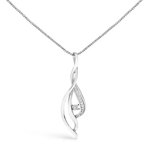 HAUS OF BRILLIANCE 10k Gold Diamond Accent Pendant Necklace - White
