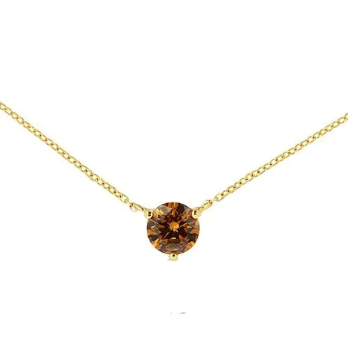 HAUS OF BRILLIANCE 14k Gold 1/2 Ct Lab Grown Diamond Solitaire Pendant Necklace - Yellow