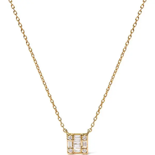 HAUS OF BRILLIANCE 10k Gold Diamond Pendant Necklace - Yellow