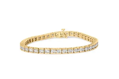 HAUS OF BRILLIANCE 10k Gold 4.00 Cttw Diamond Tennis Bracelet - Yellow