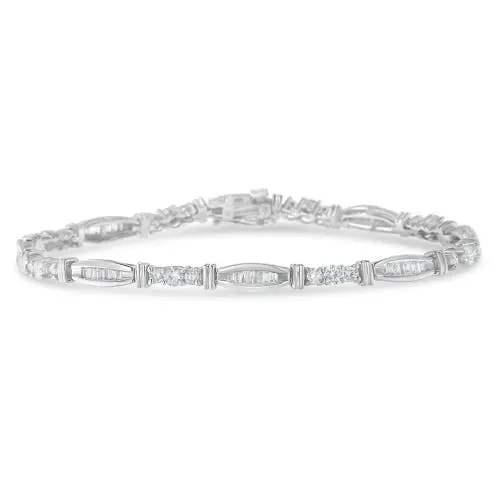 HAUS OF BRILLIANCE 10k Gold 3ct Diamond Tennis Bracelet - White