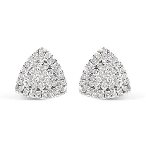HAUS OF BRILLIANCE 14k Gold 1/2 Ct Diamond Stud Earrings - White