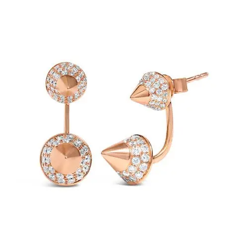 HAUS OF BRILLIANCE 14k Rose Gold 1.00 Cttw Diamond Stud Earrings - Pink