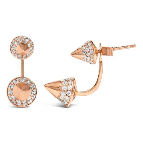 HAUS OF BRILLIANCE 14k Rose Gold 1.00 Cttw Diamond Stud Earrings