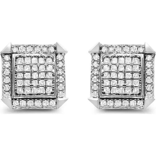 HAUS OF BRILLIANCE 10k Gold 1.0 Cttw Diamond Stud Earrings - White