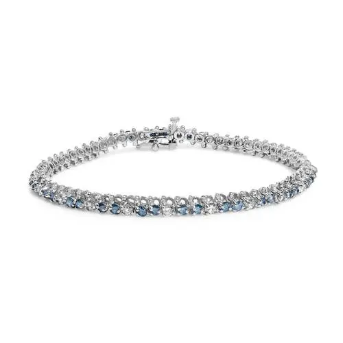 HAUS OF BRILLIANCE 14k Gold 4 5/8cttw Diamond Tennis Bracelet - White