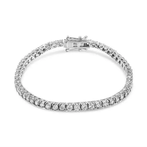 HAUS OF BRILLIANCE 14k Gold 3.0 Ctw Lab Grown Diamond Tennis Bracelet - White