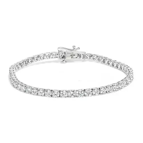 HAUS OF BRILLIANCE 14k Gold 7.0 Cttw Lab Grown Diamond 7" Tennis Bracelet - White