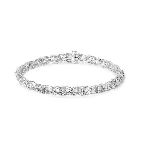 HAUS OF BRILLIANCE 10k Gold 1.00 Cttw Diamond Bracelet - White