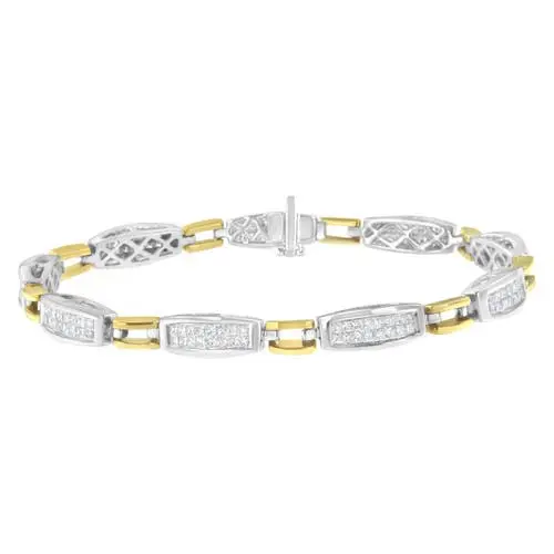 HAUS OF BRILLIANCE 14k Gold 2.0 Cttw Diamond Link Bracelet - Yellow