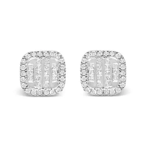 HAUS OF BRILLIANCE 10k Gold Diamond Stud Earrings - White
