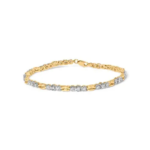 HAUS OF BRILLIANCE 10k Gold 1.00 Cttw Diamond Link Bracelet - Yellow