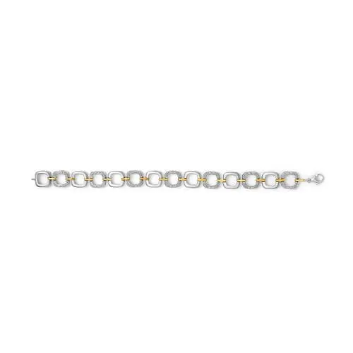 HAUS OF BRILLIANCE Diamond Accent .925 Sterling Silver Link Bracelet