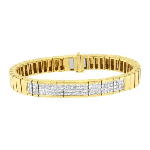 HAUS OF BRILLIANCE 14k Gold 3 5/8 Cttw Diamond Tennis Bracelet - Yellow