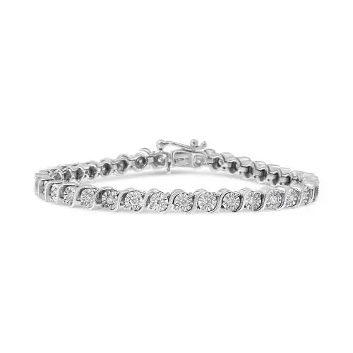 HAUS OF BRILLIANCE 14k Gold 1.00 Cttw Lab Grown Diamond Tennis Bracelet - White