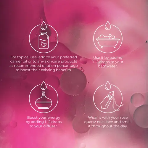 GULSHA 100% Pure Rose Essential Oil - None