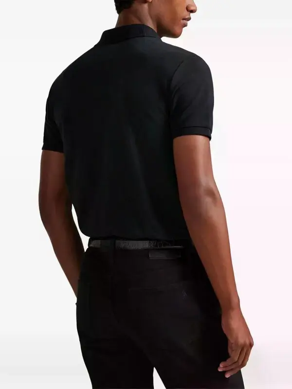 Polo Ralph Lauren Embroidered Logo Polo Shirt - Black
