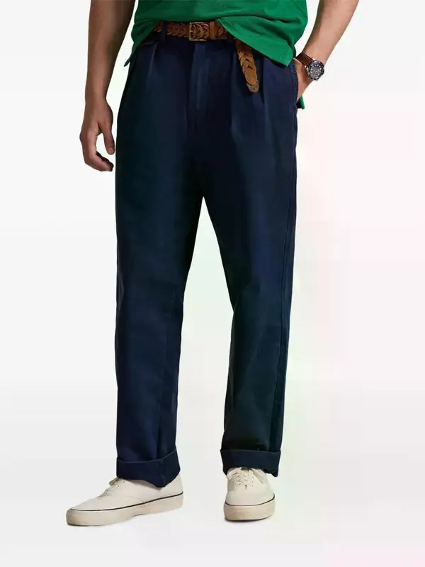 Polo Ralph Lauren Whitman Pleated Straight-leg Trousers - Blue