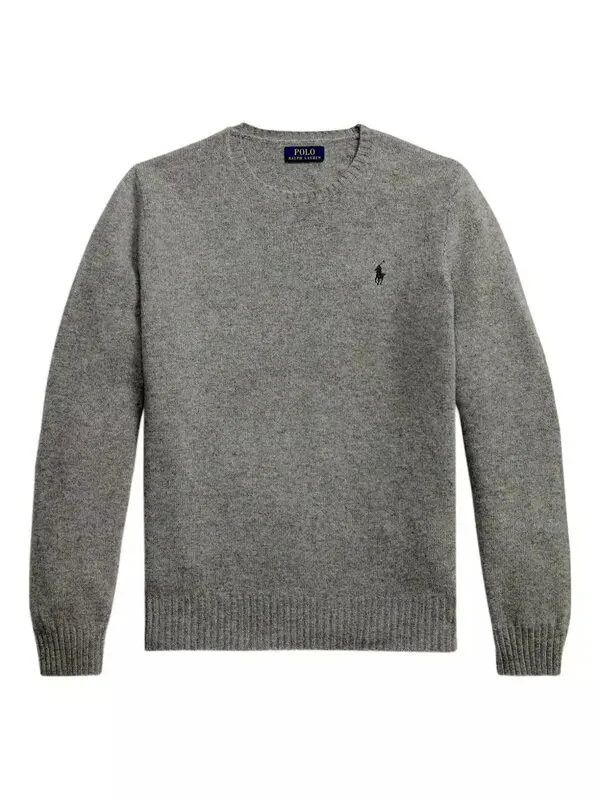 Polo Ralph Lauren Long-sleeved Sweater With Logo Detail - Grey
