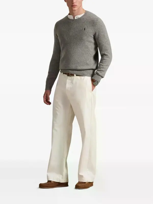 Polo Ralph Lauren Long-sleeved Sweater With Logo Detail - Grey