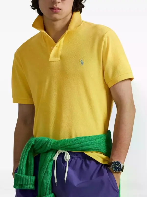 Polo Ralph Lauren Ribbed Polo Shirt - Yellow