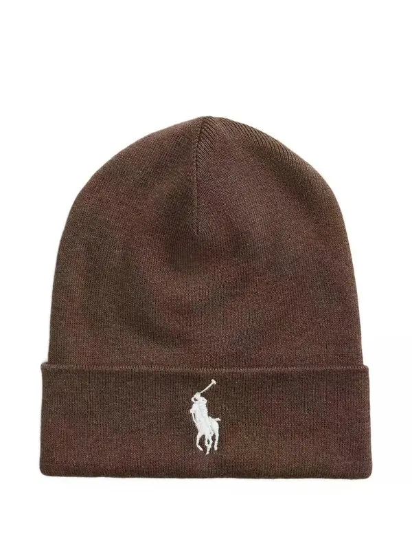 Ralph Lauren Logo-detail Beanie - Brown