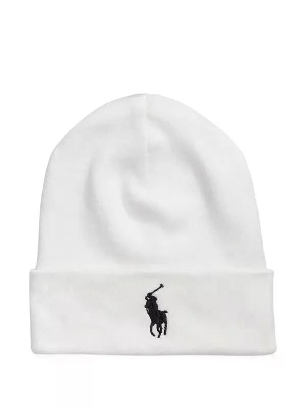 Ralph Lauren Logo-detail Beanie - White