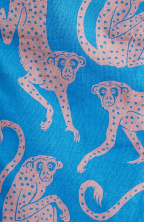 Desmond & Dempsey Long Sleeve Cotton Pajamas - Blue/pink