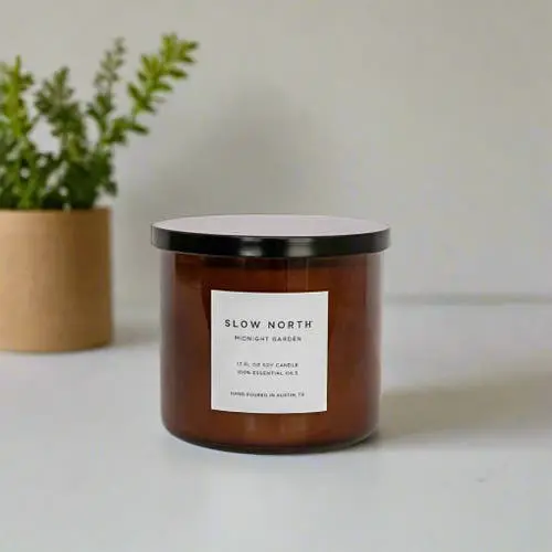 SLOW NORTH Midnight Garden Signature 3-wick Candle