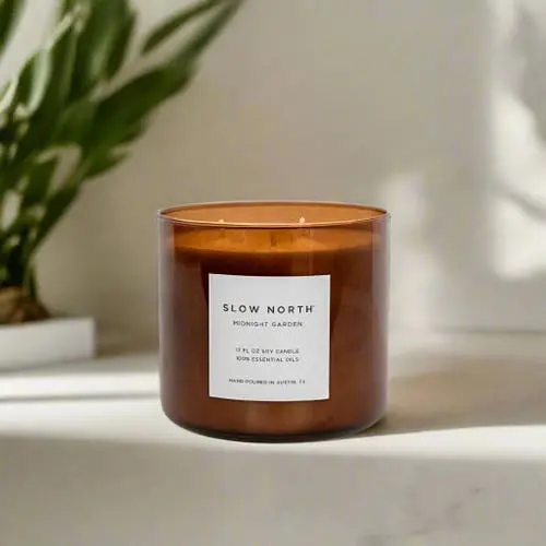 SLOW NORTH Midnight Garden Signature 3-wick Candle