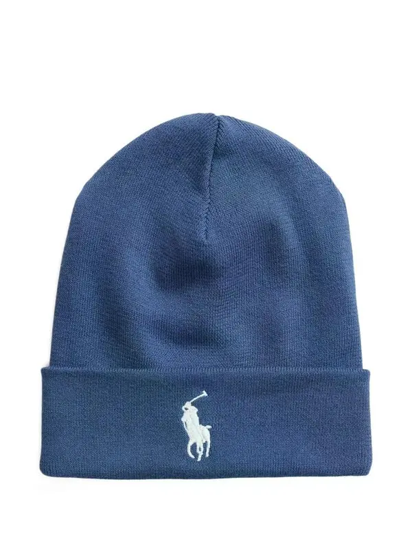Ralph Lauren Logo-detail Beanie - Blue