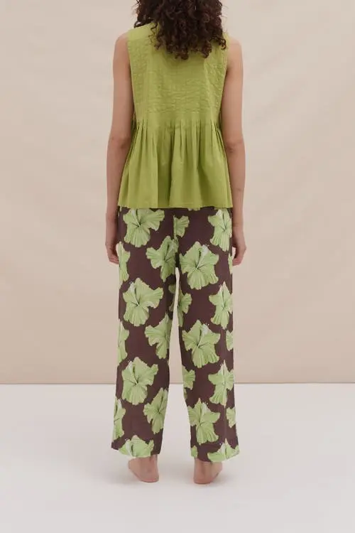Desmond & Dempsey Pleated Cami & Trouser Set