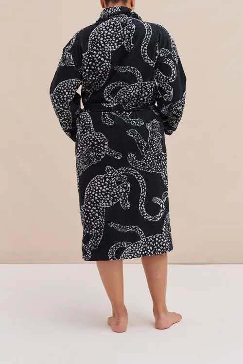 Desmond & Dempsey Print Terry Cloth Robe