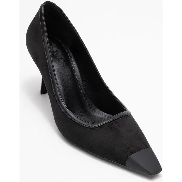 PROLOGUE SHOES Rona Pointed-toe Pumps - Black Suede