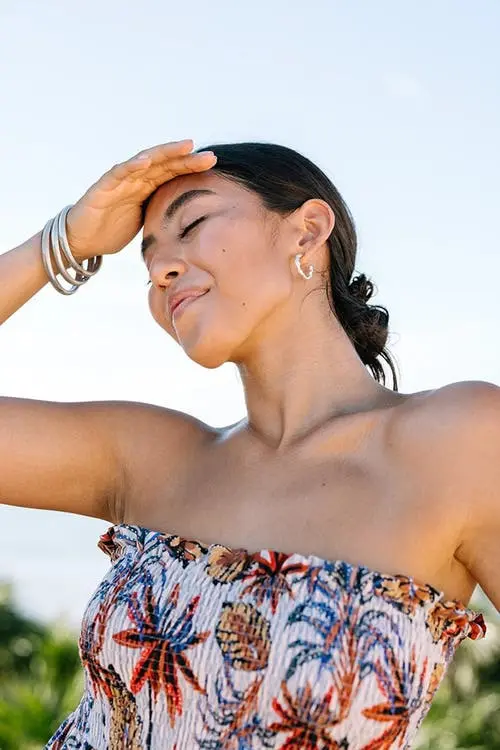 NOONDAY COLLECTION Molten Metal Hoop Earrings