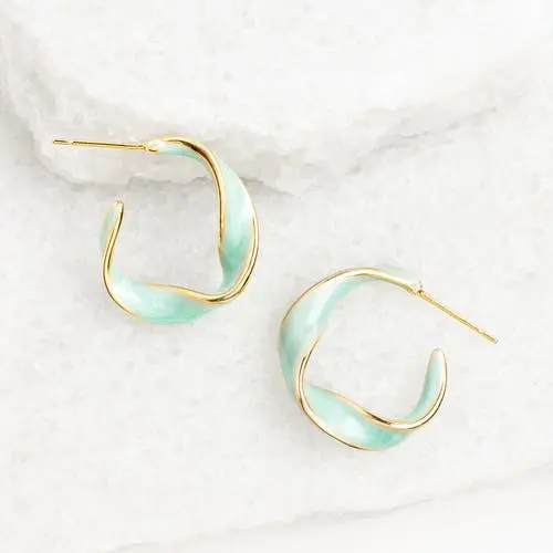 STARFISH PROJECT With A Twist Hoop Earrings - Mint