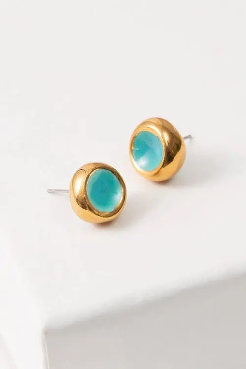 NOONDAY COLLECTION Sculpted Porcelain Stud Earrings - Green