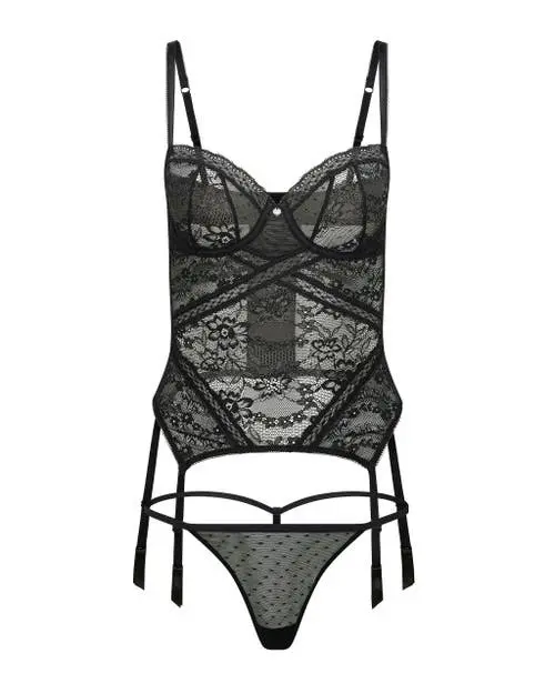 ADORE ME Scottie Unlined Balconette Bustier - Black