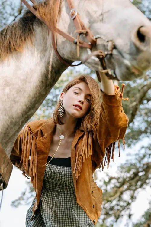 NOONDAY COLLECTION Beaded Gingham Statement Earrings