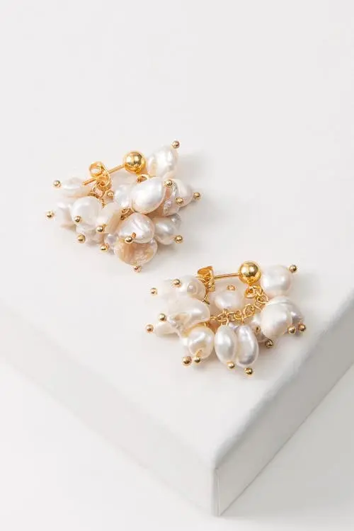 NOONDAY COLLECTION Convertible Pearl Clustered Earrings - Ivory
