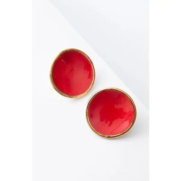 NOONDAY COLLECTION Mini Halo Earrings - Red