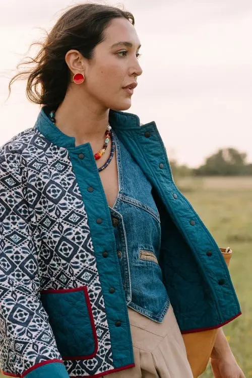 NOONDAY COLLECTION Mini Halo Earrings - Red